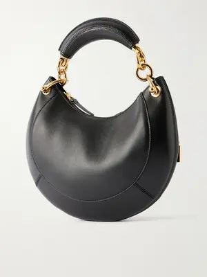 Chloé Banana Leather Shoulder Bag - Black
