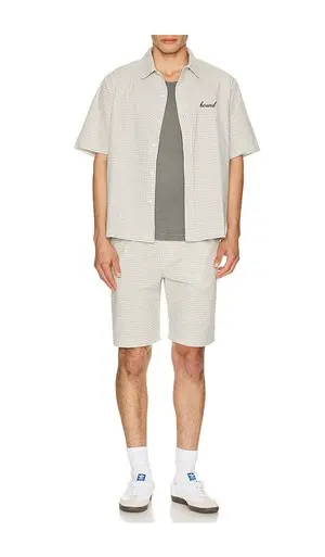 BOUND Gingham Cropped Shirt In . Also - Grey