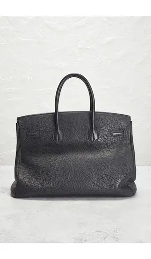 FWRD RENEW Hermes Togo Birkin 35 Retourne Handbag - Black