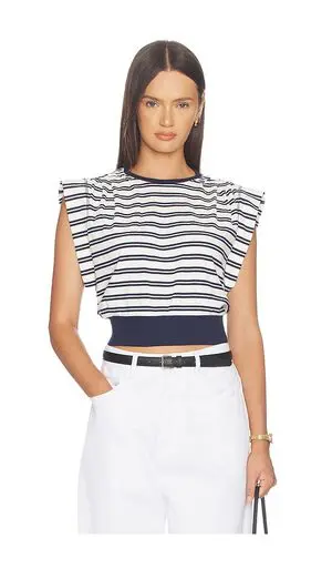Simkhai Striped Cotton Jersey Top - Multi