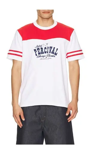 PERCIVAL Cut And Sew Regular Tee In . Also - White