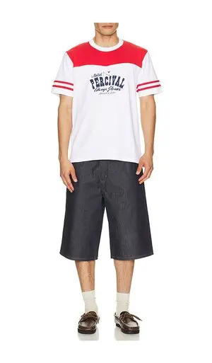 PERCIVAL Cut And Sew Regular Tee In . Also - White