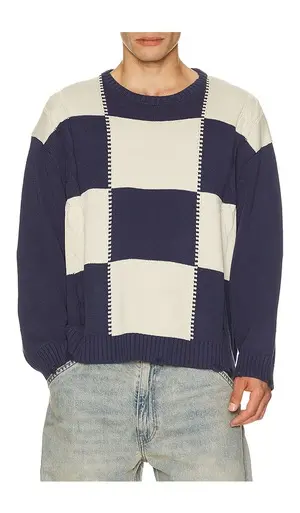 FOUND Checkered Fisherman Sweater