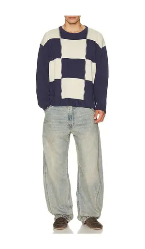 FOUND Checkered Fisherman Sweater