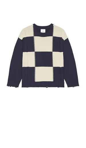 FOUND Checkered Fisherman Sweater