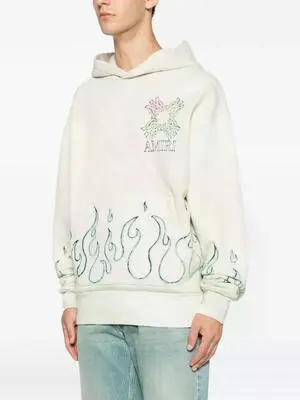 Amiri Logo And Flame Print Hoodie