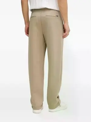 Armani Exchange Logo Plaque Straight Leg Trousers