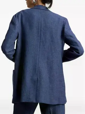 Polo Ralph Lauren Single-breasted Linen Blazer - Blue