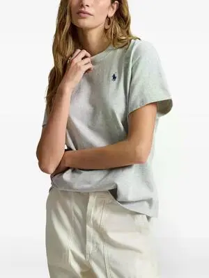 Polo Ralph Lauren Embroidered Logo Cotton T-shirt - Grey