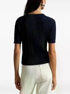 Polo Ralph Lauren Cable-knit Short-sleeve Top