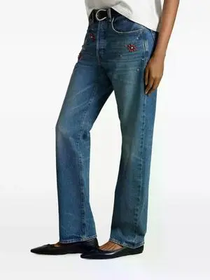 Polo Ralph Lauren Embellished Straight-leg Jeans