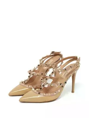 Valentino Garavani Rockstud Pointed-toe Pumps - Neutrals