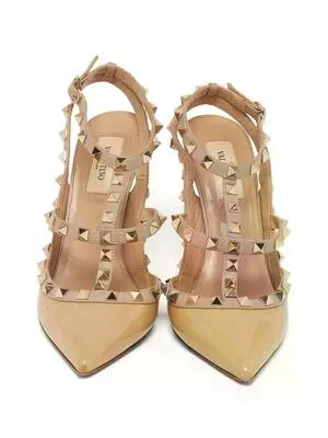 Valentino Garavani Rockstud Pointed-toe Pumps - Neutrals