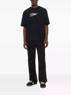 Off-White Multi-pocket Cargo Pants With Rivet Detailing