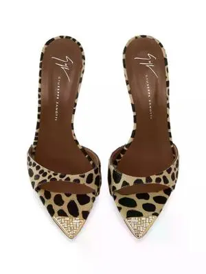 GIUSEPPE ZANOTTI Intriigo Savage Mules 105 - Neutrals