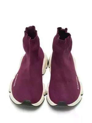 Balenciaga Speed Knitted Slip-on Sneakers - Red