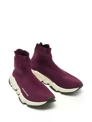 Balenciaga Speed Knitted Slip-on Sneakers - Red