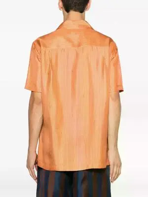 Fendi Logo-stripe Silk Shirt