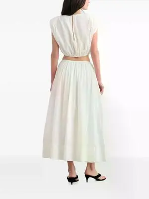 TOCCIN Imogen Gathered Skirt - Neutrals