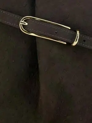LIFFNER Belted Bucket Ostrich-effect Bag