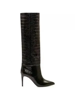 Paris Texas Knee-high Stiletto Boots - Black