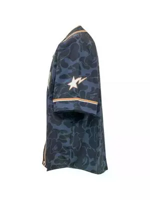 A BATHING APE Solid Camo Logo-print Shirt
