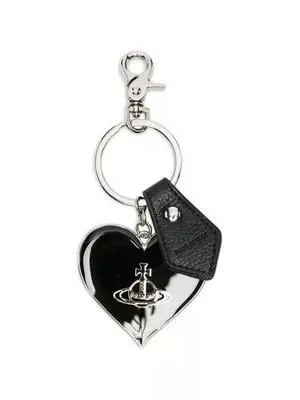 VIVIENNE WESTWOOD Mirror Heart Orb Keyring - Silver
