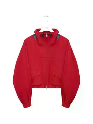 Loewe High-neck Gabardine Jacket - Red