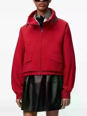 Loewe High-neck Gabardine Jacket - Red