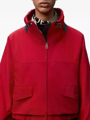 Loewe High-neck Gabardine Jacket - Red