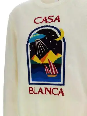 Casablanca Graphic Jacquard Wool Sweater