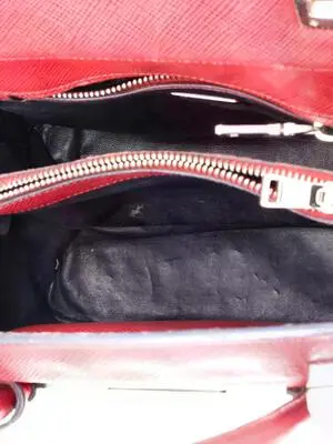 Prada Saffiano Leather Mini Satchel - Red