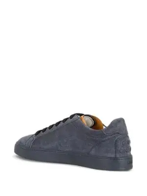 TOD'S Suede Gommino Detail Lace-up Sneakers - Grey