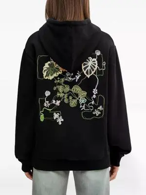 Off-White Floral Embroidered Hoodie