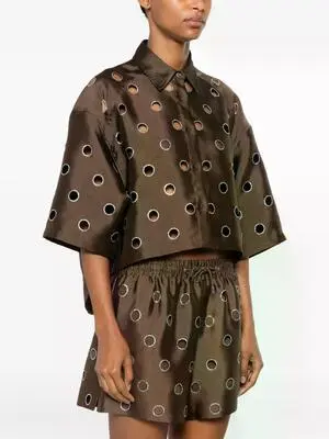 Sandro Oversized Eyelet Shirt