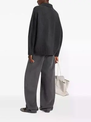 Attico Logo-embroidered Collared Cardigan