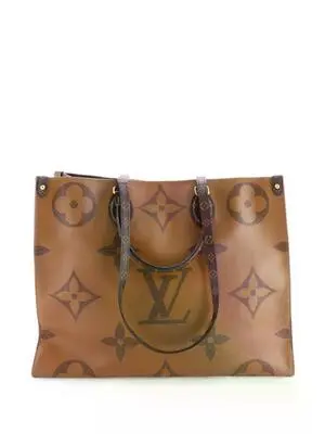 LOUIS VUITTON Giant Monogram Reverse Onthego Gm Tote Bag - Brown