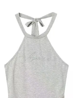 B+AB Crystal Embellished Halterneck Top - Grey
