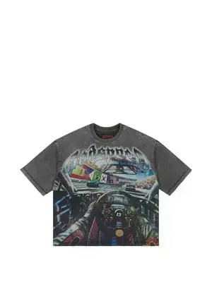 GODSPEED Graphic-print Washed T-shirt - Grey