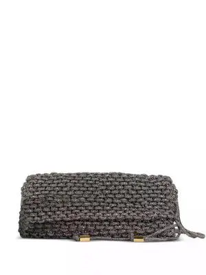 HIBOURAMA Aurora Crystal Embellished Clutch Bag - Grey