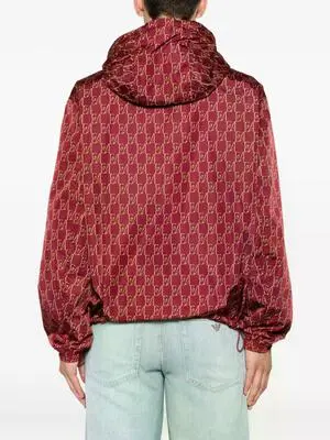 Emporio Armani Monogram Print Reversible Zip-up Jacket - Red