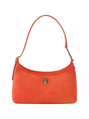 Kurt Geiger Suede Shoulder Bag With Eagle Head Detail - Orange