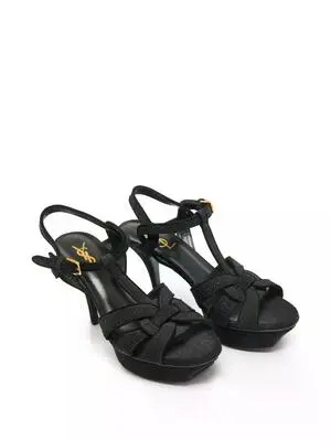 Saint Laurent Tribute Suede Platform Stiletto Sandals