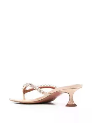 Amina Muaddi Gigi Thong Crystal-embellished Sandals