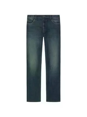 COURREGES Straight-leg Denim Jeans With Whiskering Detail