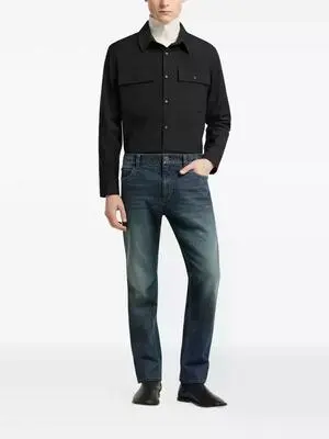 COURREGES Straight-leg Denim Jeans With Whiskering Detail