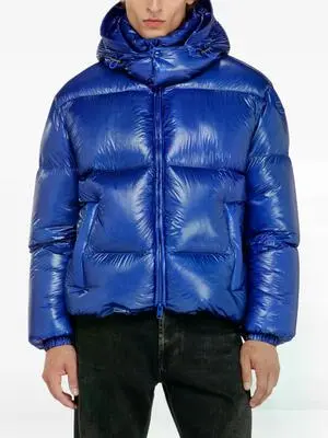 DIESEL® Down Puffer Jacket With Detachable Hood - Blue