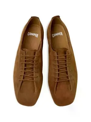 Camper Casi Myra Lace-up Ballet Flats - Brown