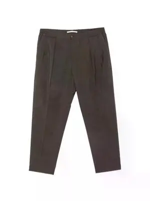 BRIGLIA 1949 Pleated Buttoned Trousers - Brown