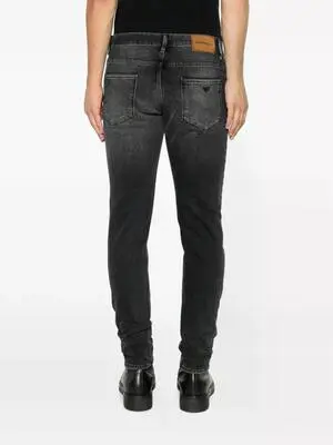 Emporio Armani Distressed Paint-splatter Jeans